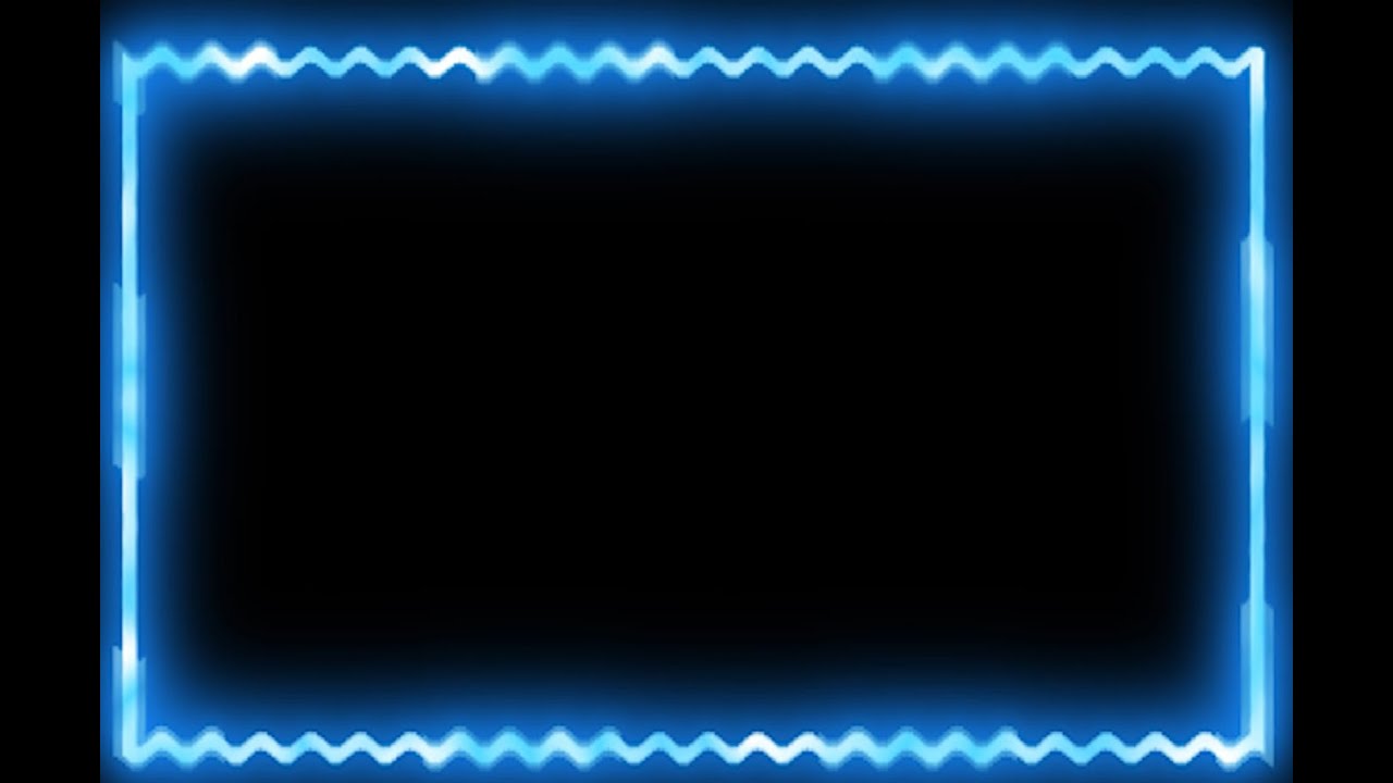 Neon blue border frame looping background | 4k - YouTube