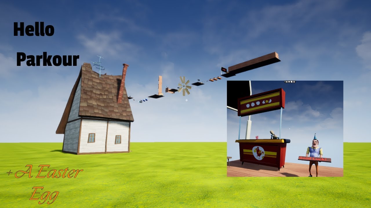 Hello Parkour Hello Neighbor steam workshop mod by sdalt + Easter egg - YouTube