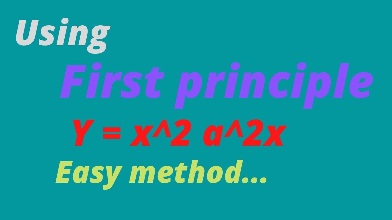 Derivative of e^(x^2) , x^2 × a^2x by 1st principle method. - YouTube