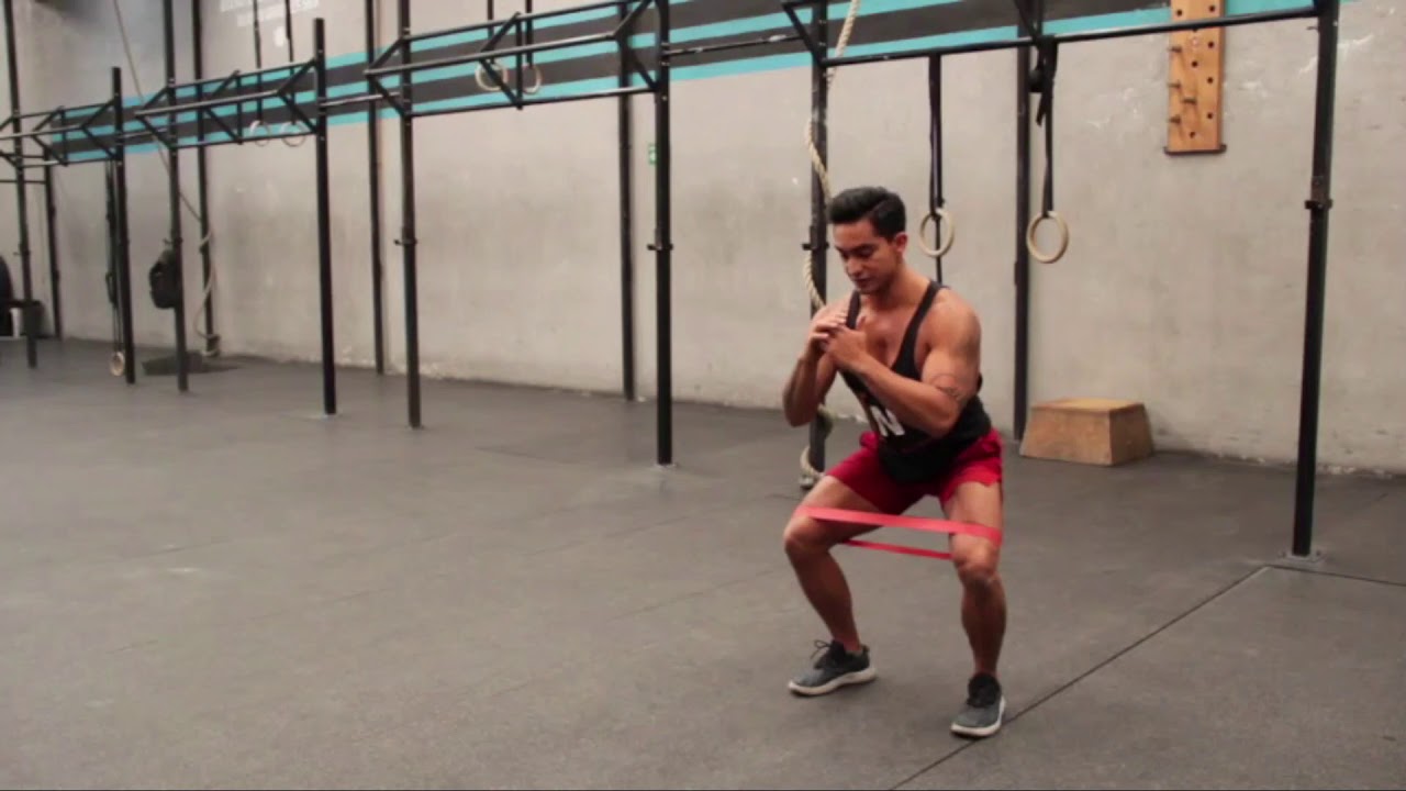 SENTADILLA + DESPLAZAMIENTO LATERAL, CON LIGAS - YouTube