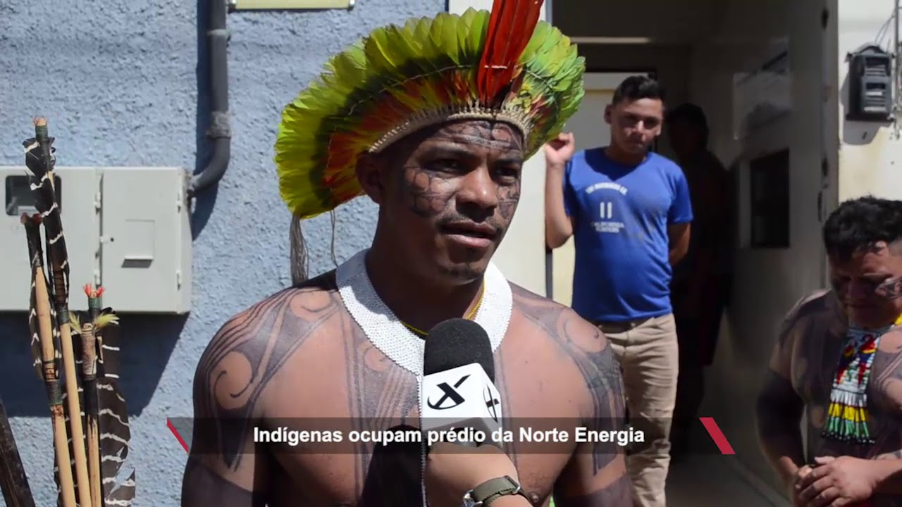Índios Arara e Juruna ocupam prédio da Norte Energia - YouTube