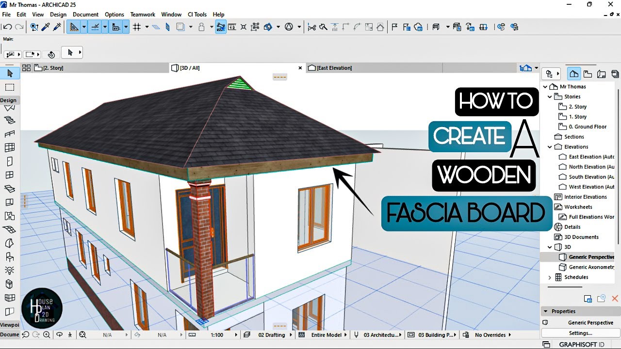 Archicad Tutorial: How To Create A Wooden Fascia Board - YouTube
