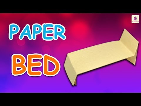 Origami Bed | DIY Beautiful Paper Bed For Kids | Periwinkle