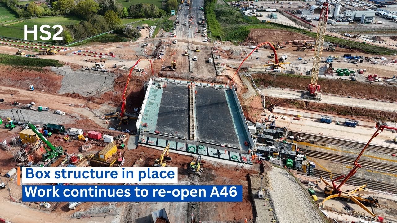 HS2 KENILWORTH BOX IN PLACE AND WORK CONTINUES TO FINISH THE PROJECT ...