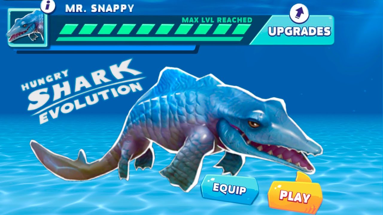 Playing As Mr Snappy With MAX LVL STATS | Hungry Shark Evo - YouTube
