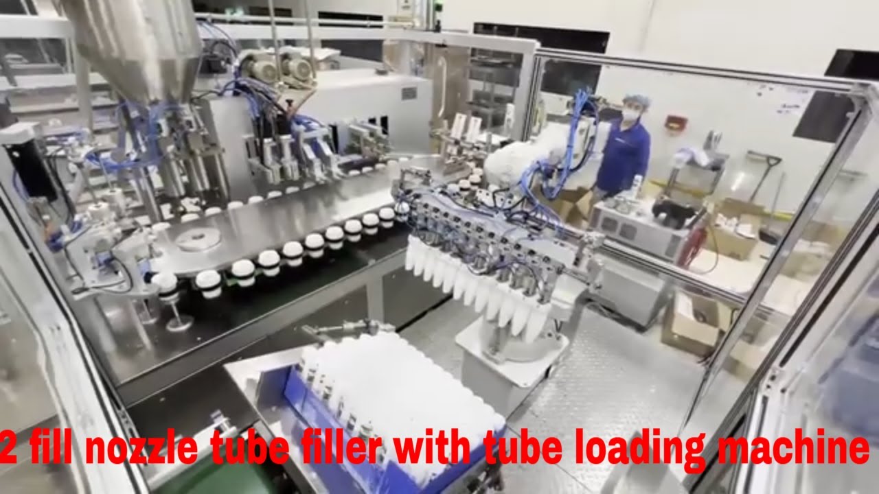High Speed Tube Filling and Sealing Machine 2 fill nozzle tube filler ...