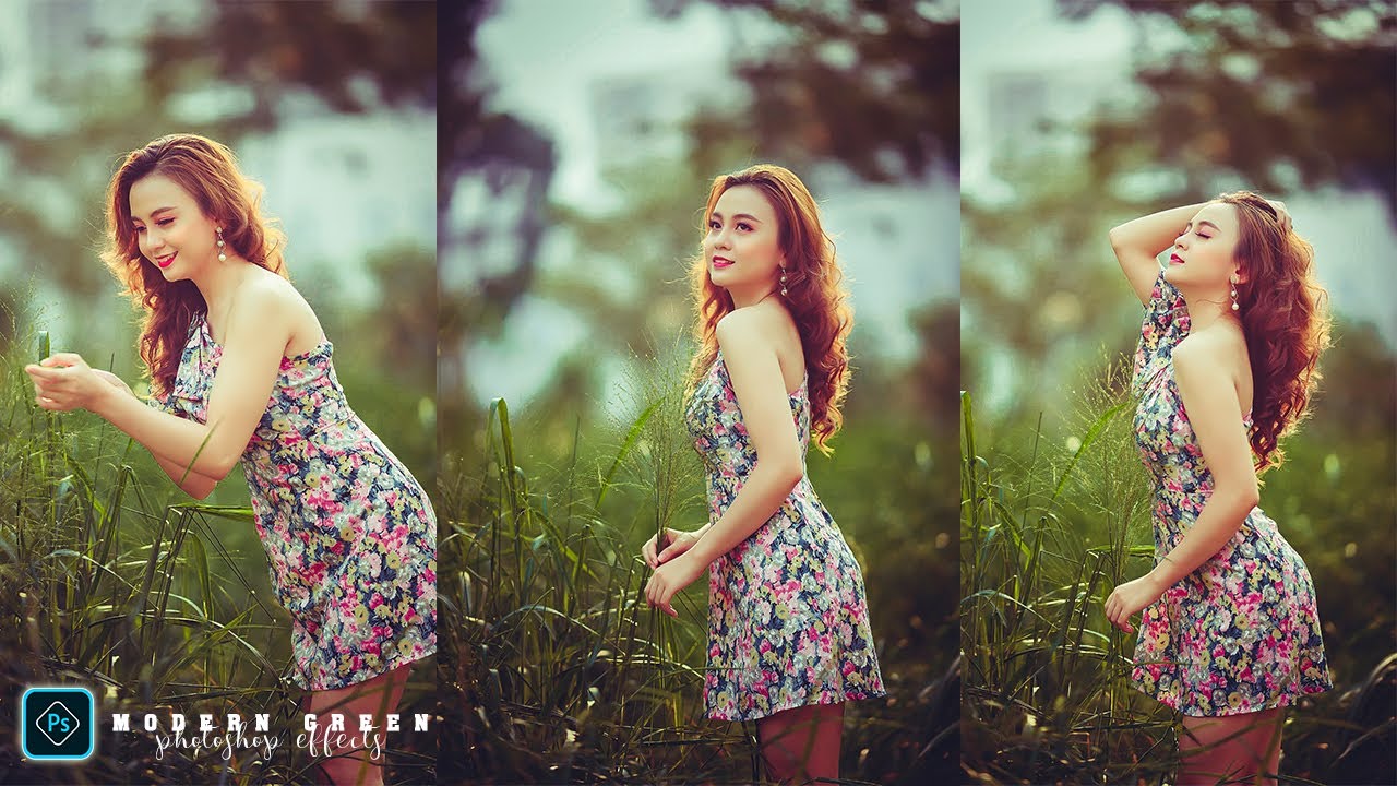 Modern Green Camera Raw Portrait Outdoor | Photo Color Grading ...