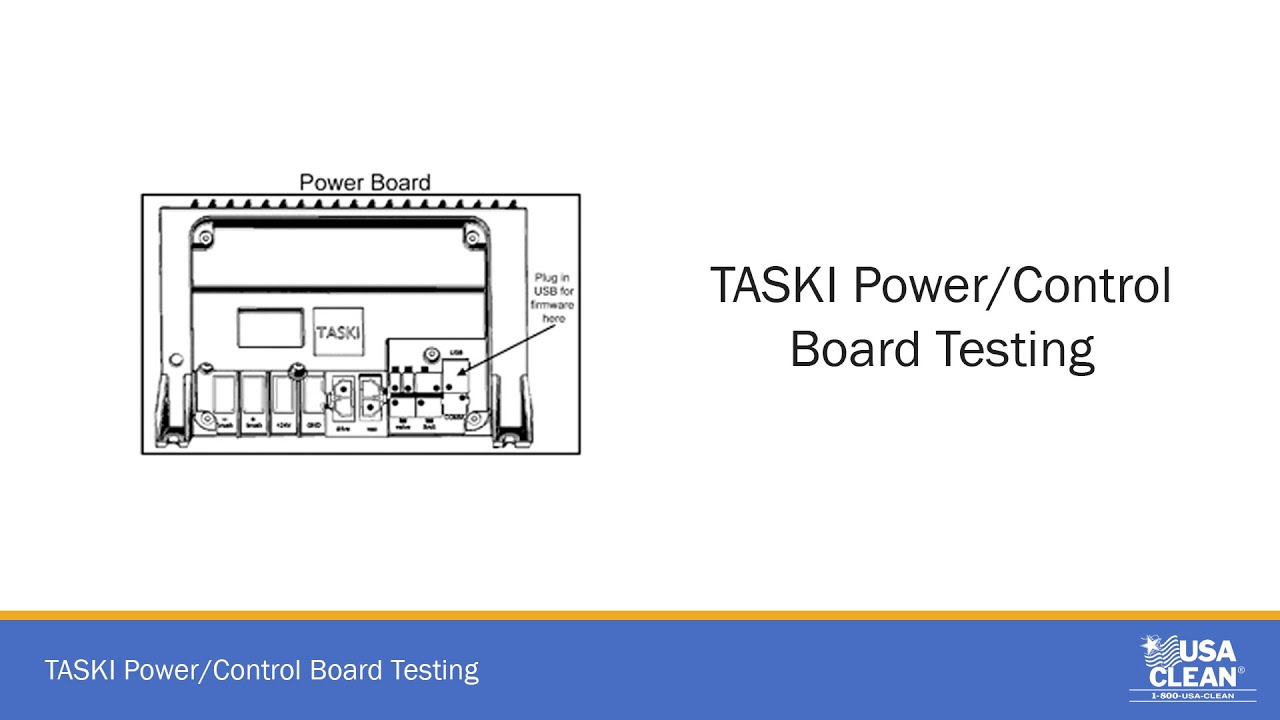 TASKI power/control board testing video - YouTube
