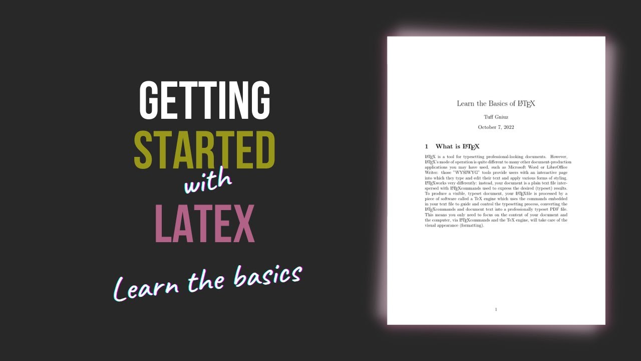 Latex Tutorial - Learn The Basics (formatting, Lists, Tables, Figures