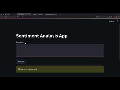 Quick and Simple Sentiment Analysis App in Python - YouTube