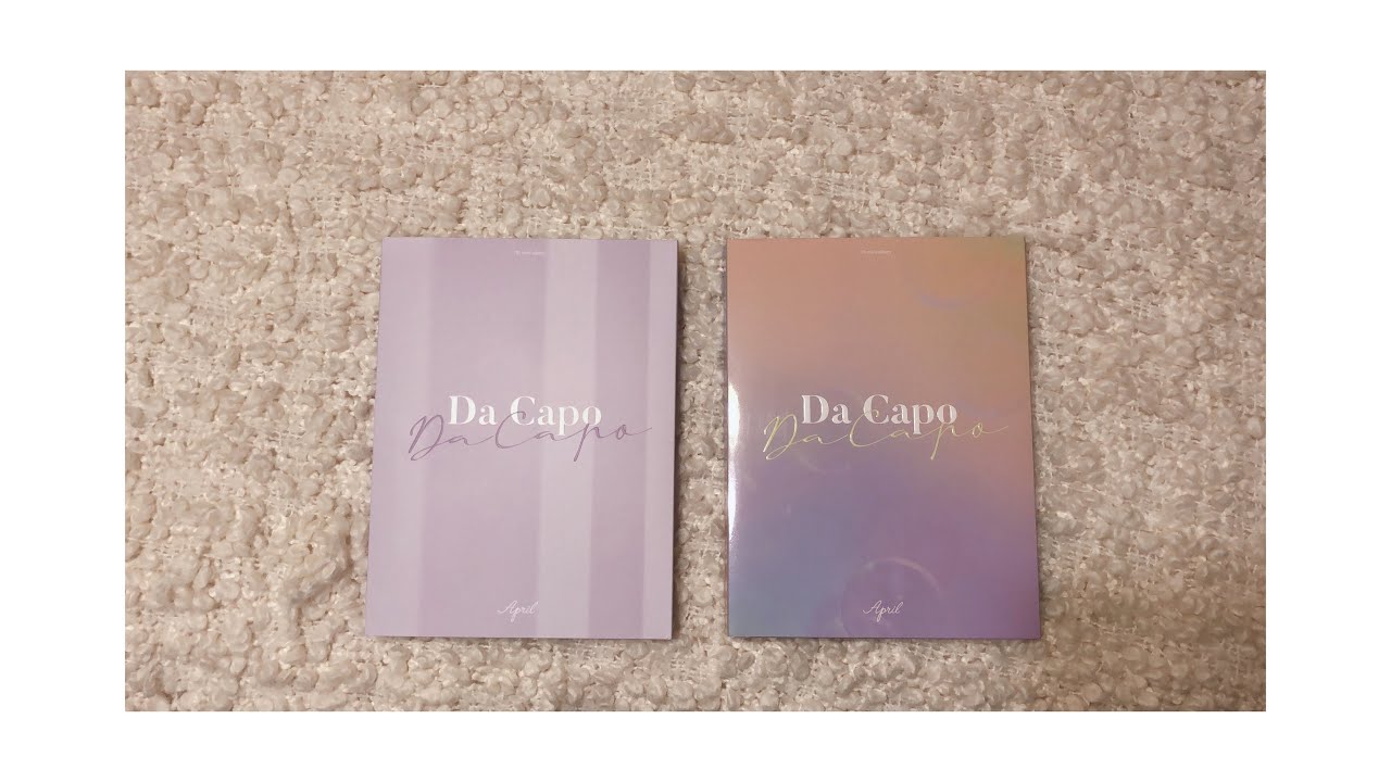 Unboxing APRIL (에이프릴) 7th Mini Album - Da Capo (Glitter + Suit Ver ...