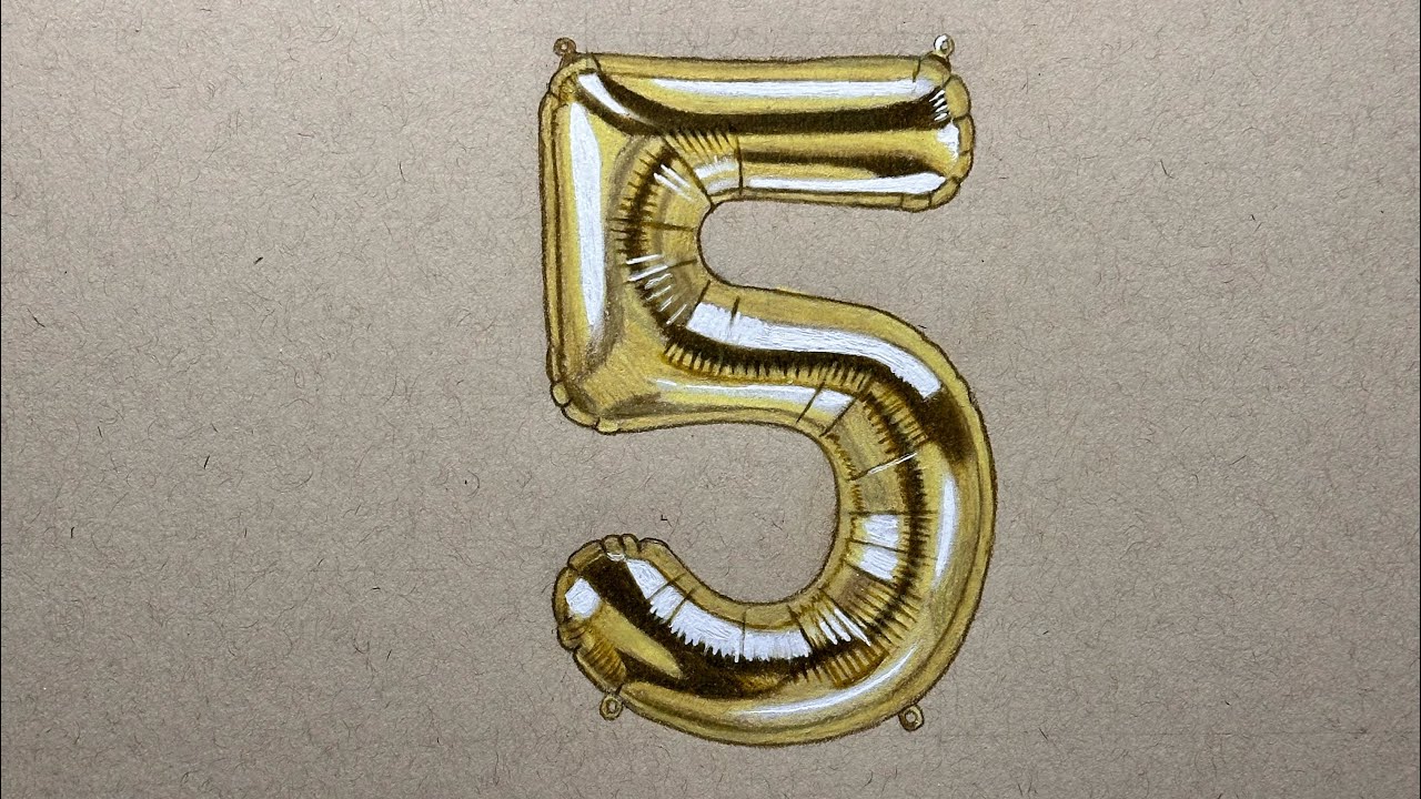 How to draw a number balloon 🎈 - YouTube