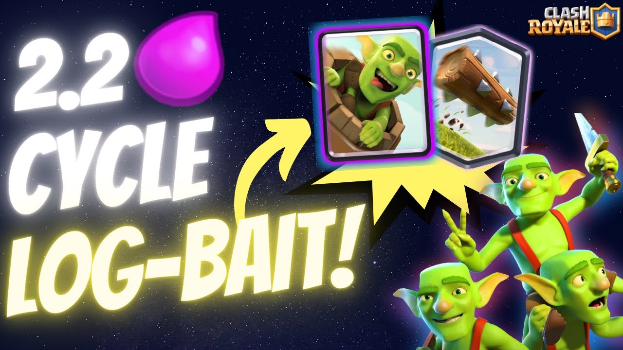 😱🏆2.2 CYCLE LOG BAIT!!! BIG STRONG DECK!!! [CLASH ROYALE ITA] - YouTube