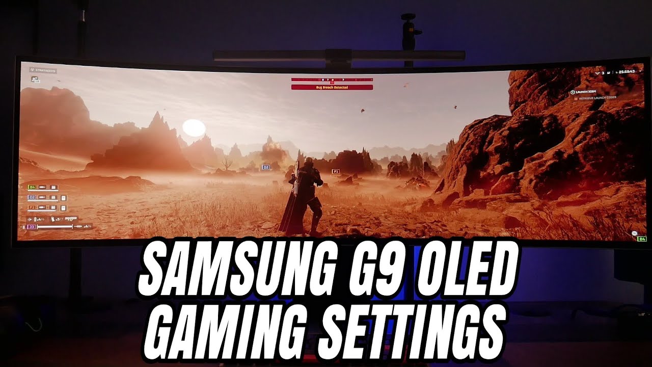 Samsung G9 OLED HDR Gaming settings Helldivers 2 Ultrawide - YouTube