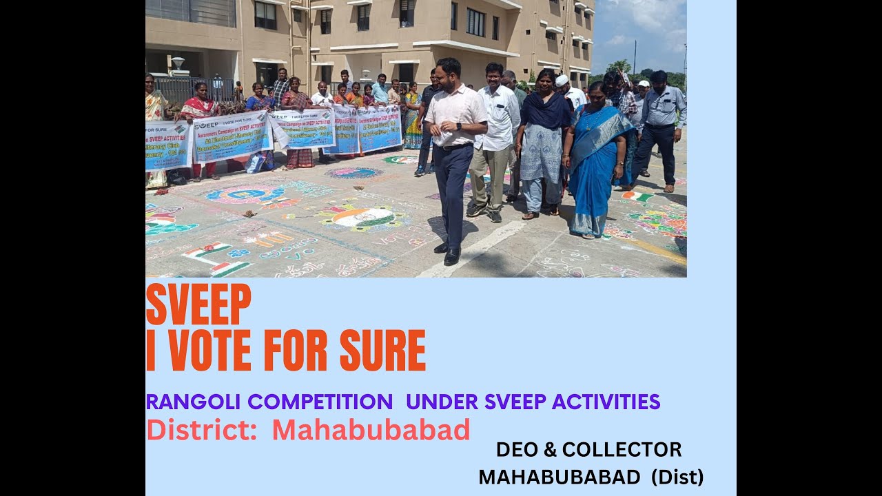 Rangoli Competition under Sveep Activities Mahabubabad District - YouTube