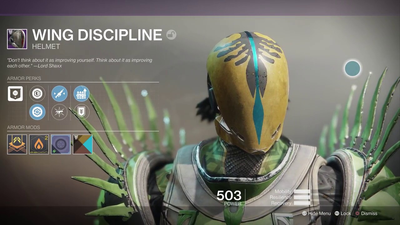 Destiny 2 Forsaken - Mimetic Savior helm, Wing Discipline Information ...