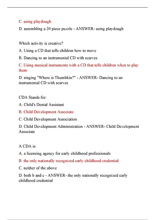 CDA EXAM AND PRACTICE EXAM ACTUAL EXAM 300 REAL EXAM QUESTIONS AND ...