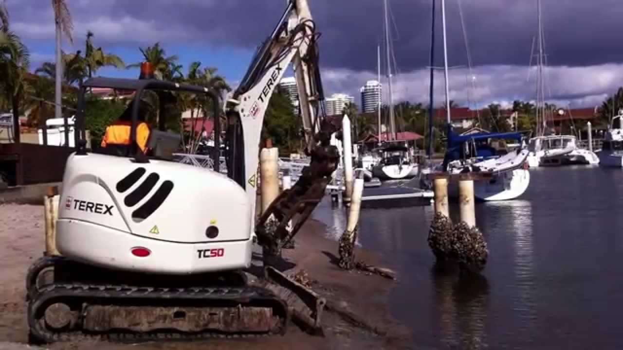 Barge Jetty Pilon Removal - YouTube