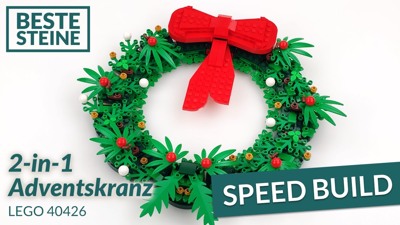 LEGO 40426 – 2-in-1-Adventskranz – Schleifenkranz zum Aufhängen - YouTube