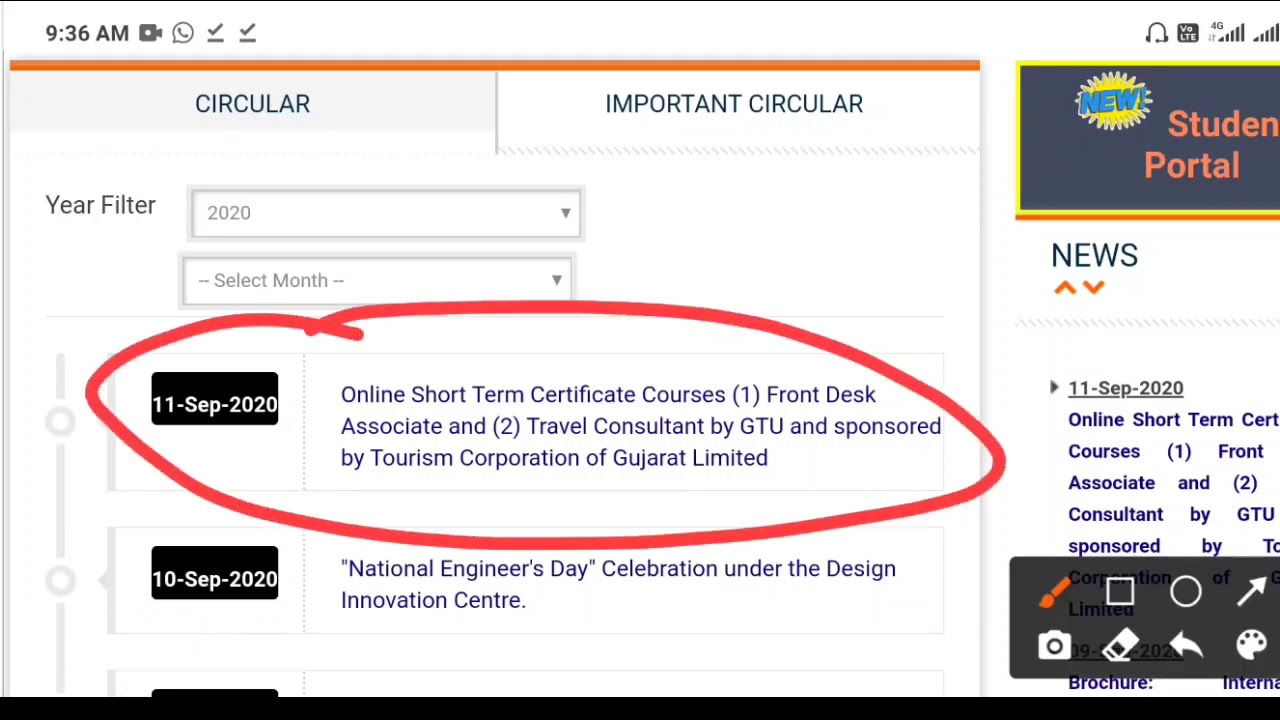 GTU circular today 2020 || Gtu news today 2020 || Gtu certificate ...