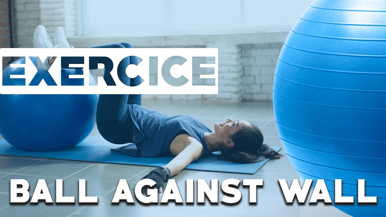Swissball - Exercice - Ball against wall, press-up position, side step ...