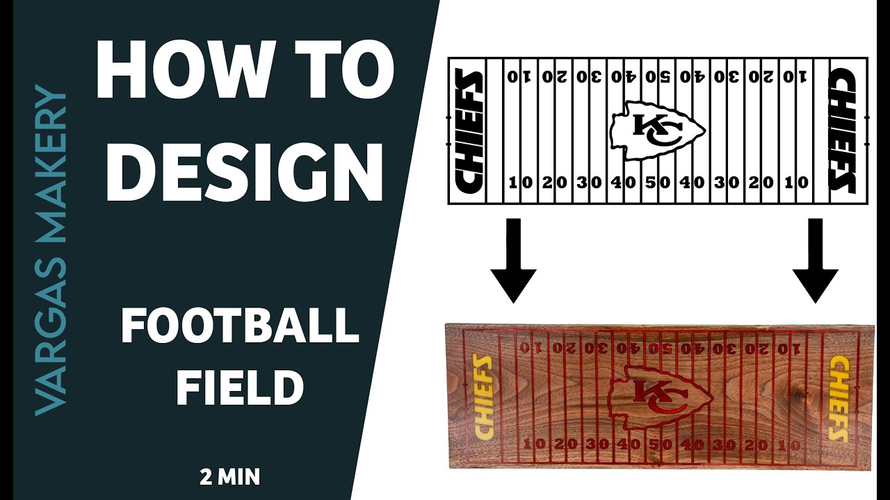 How to design football field on illustrator for cnc - YouTube