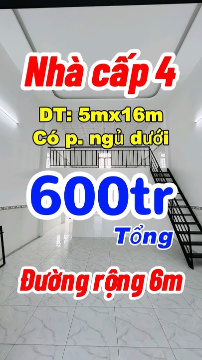 💥Siêu rẻ siêu đẹp - Nhà cấp 4 có phòng ngủ dưới, 5mx16m, có sân trước sau, thổ cư 100%, đường ...