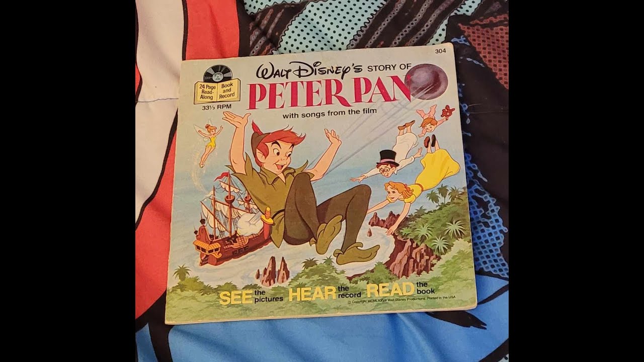 episode 52 Disney Peter pan 1977 book on record cut version - YouTube
