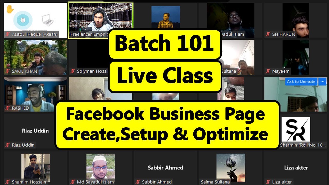 ফেসবুক বিজনেস পেজ ক্রিয়েট, সেটআপ এন্ড অপটিমাইজ || Batch 101 Live Class || Freelancer Emon - YouTube