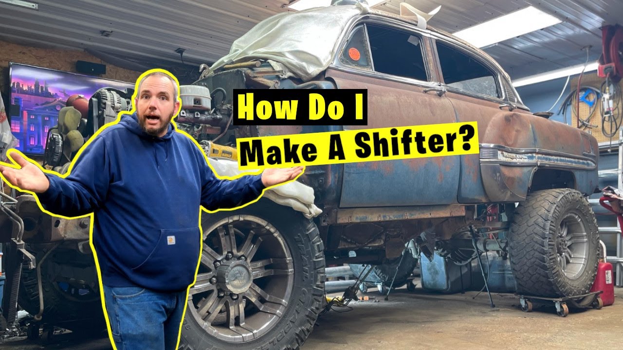 1954 Chevy Rat Rod Custom HOMEMADE Column Shifter - YouTube