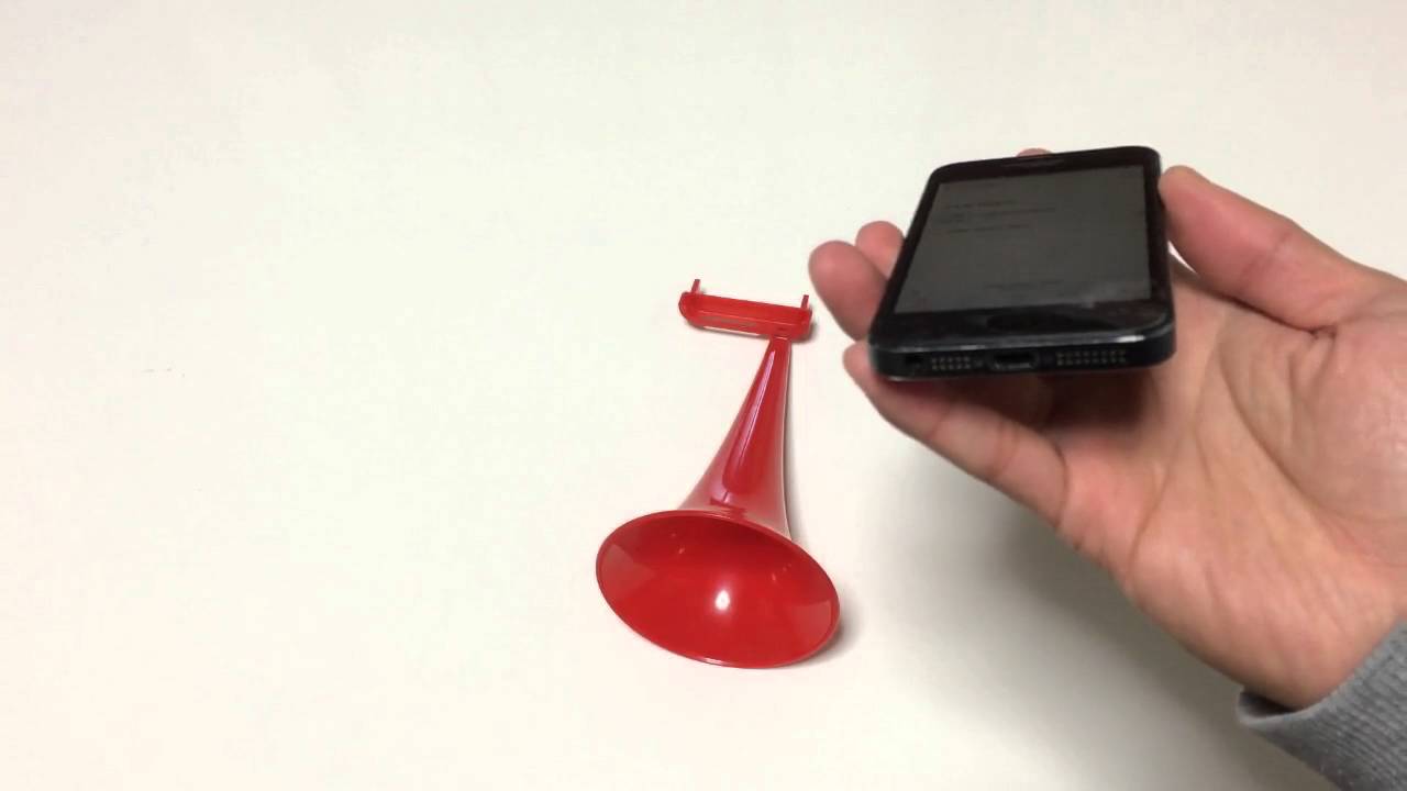 Trumpet Speaker for Iphone 5 and 5s - YouTube