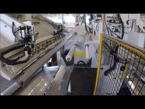 Four Spindle Automatic Short Roll Turret Winder - YouTube