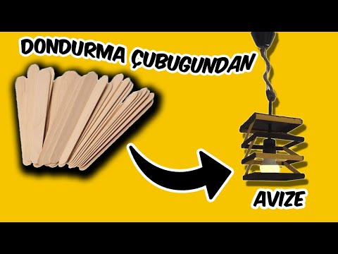 Dondurma Çubuklarından Avize Yapımı/Making Chandelier from Ice Cream Bars