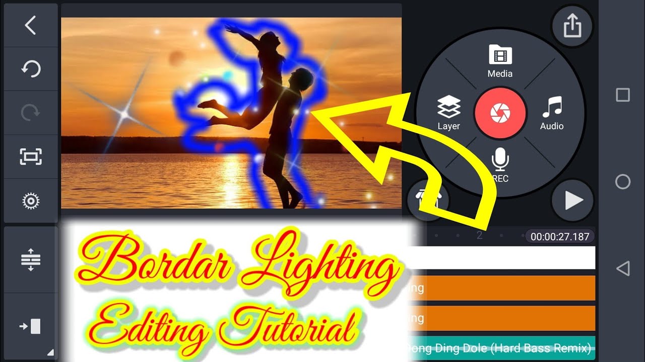lighting tutorial || Border lighting editing tutorial || kinemaster ...