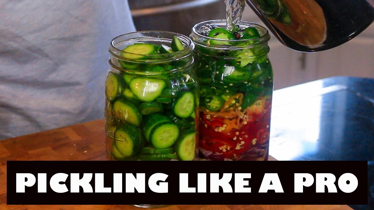 Sweet Pickled Peppers and Cucumbers - Pickling 101 - YouTube
