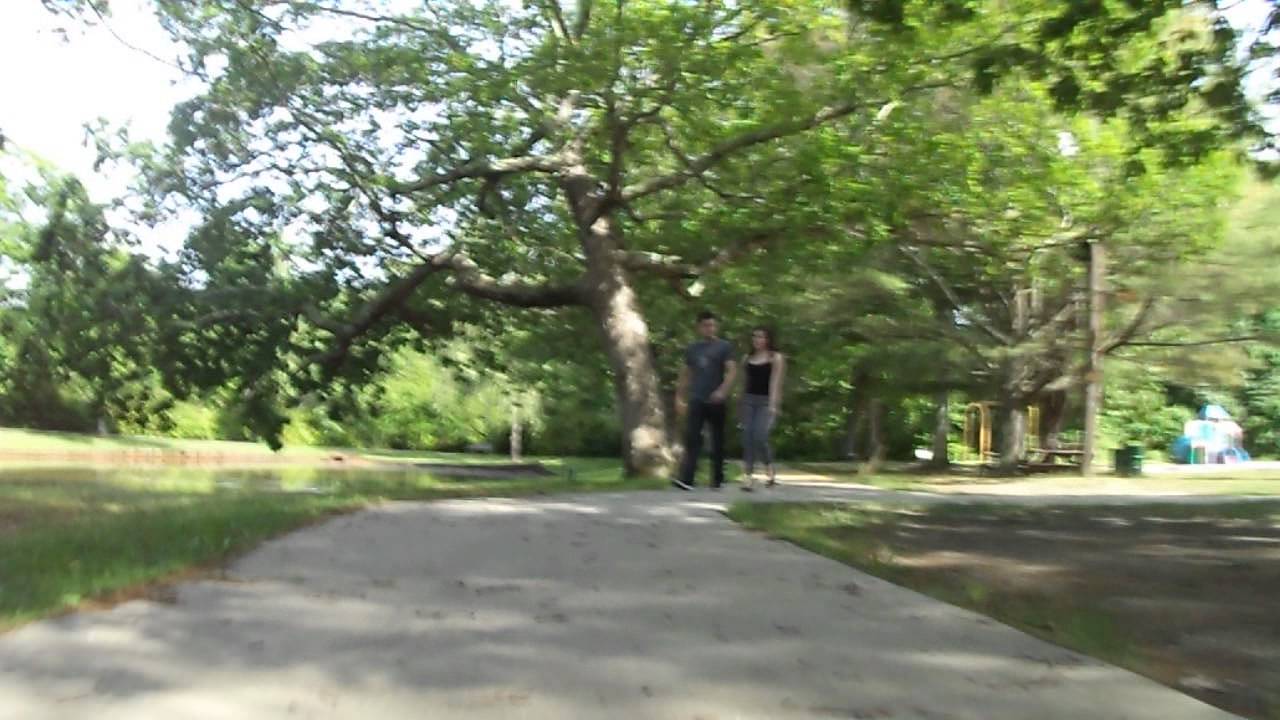 SPEEDING AROUND BYRON LAKE PARK IN OAKDALE N,Y, IN A FAST WHEELCHAIR ...