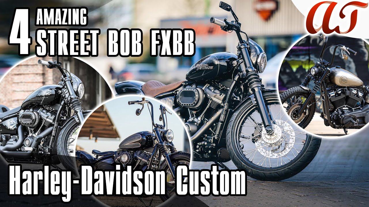4 AMAZING Harley-Davidson STREET BOB FXBB Custom [4K] * A&T Design ...
