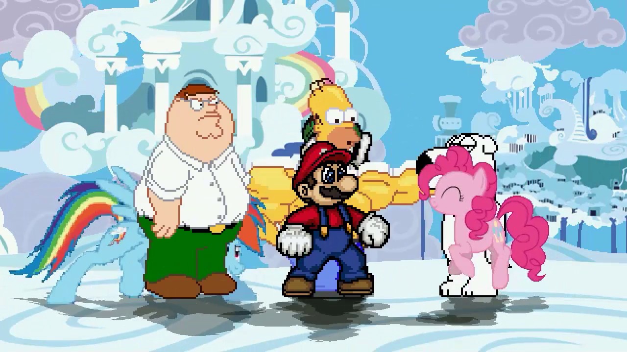 AN Mugen Request #822: Peter, Rainbow Dash, Mario & Luigi VS Brian ...