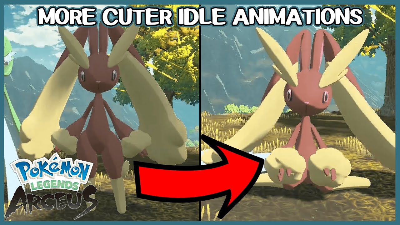 More CUTE idle animations in Pokémon Legends Arceus - YouTube