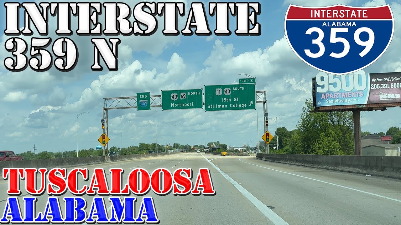 I-359 North - Tuscaloosa - Alabama - 4K Highway Drive - YouTube