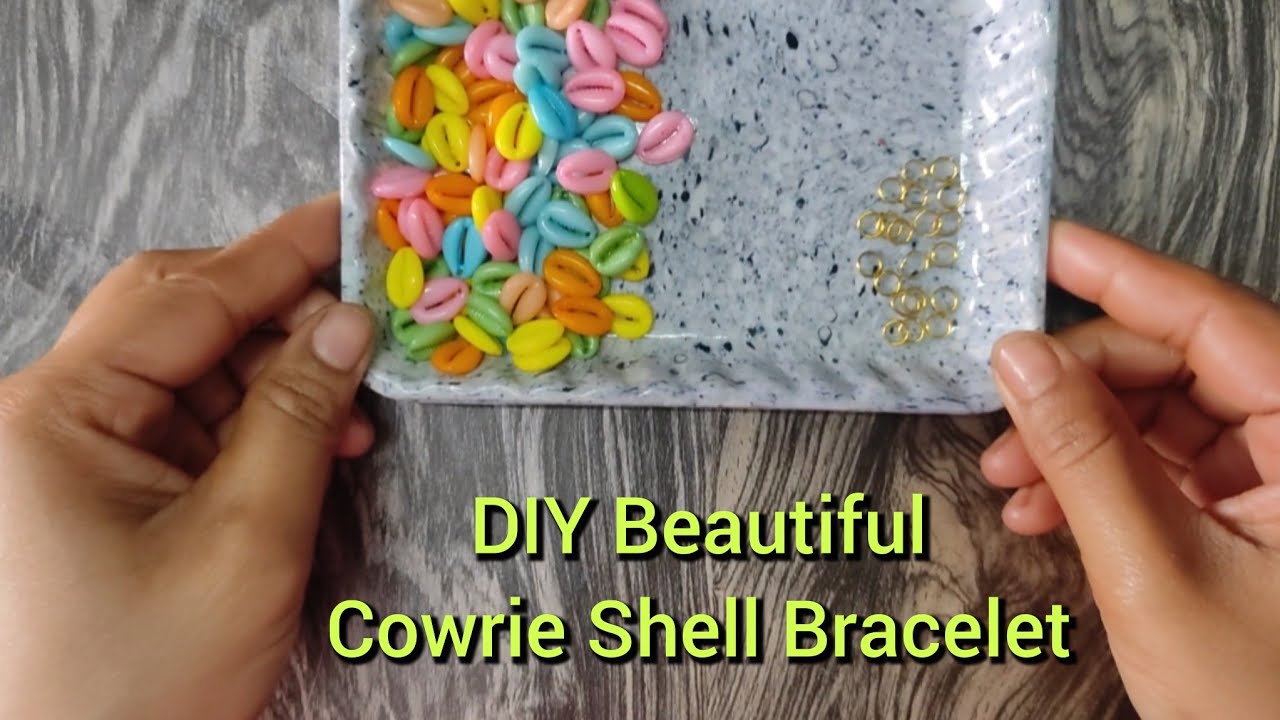 Cowrie Shell Craft / Cowrie Shell Bracelet / Bracelet Making Idea - YouTube