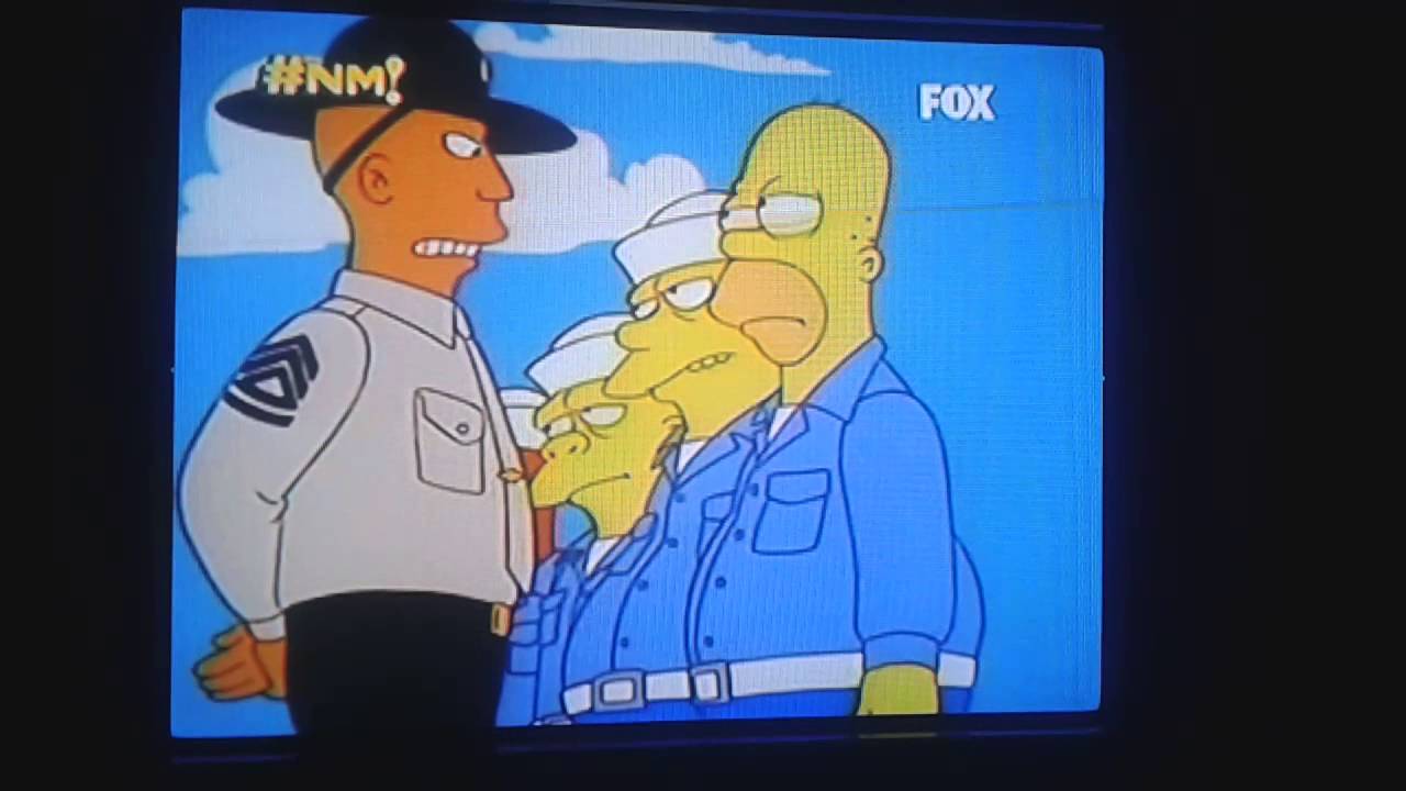 Los simpson.homero en el ejercito marino - YouTube
