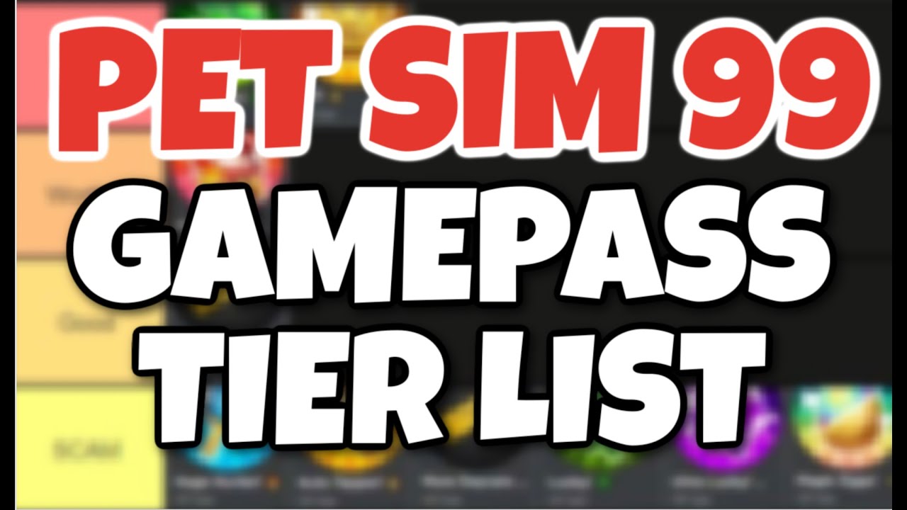 *UPDATED* BEST GAMEPASSES TIER LIST FOR PET SIMULATOR 99! - YouTube