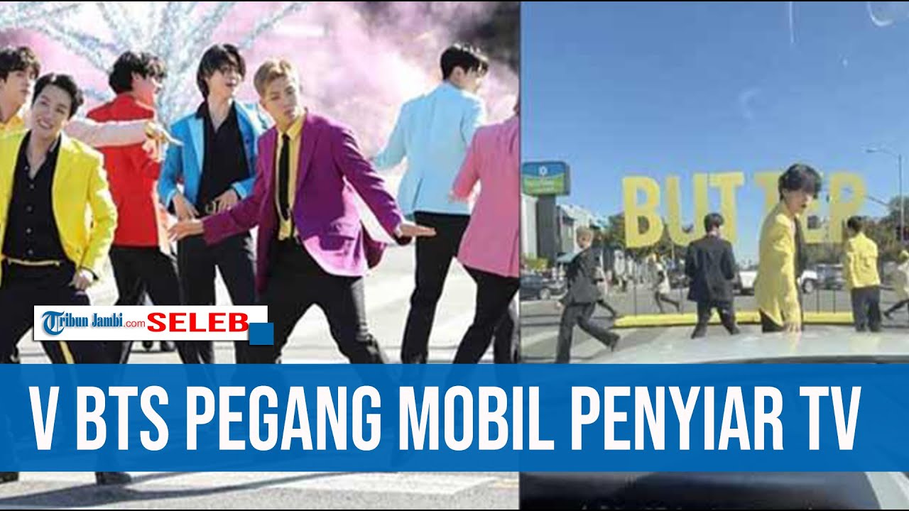 V BTS PEGANG MOBIL PENYIAR TV SAAT SYUTING CROSSWALK THE MUSICAL ...