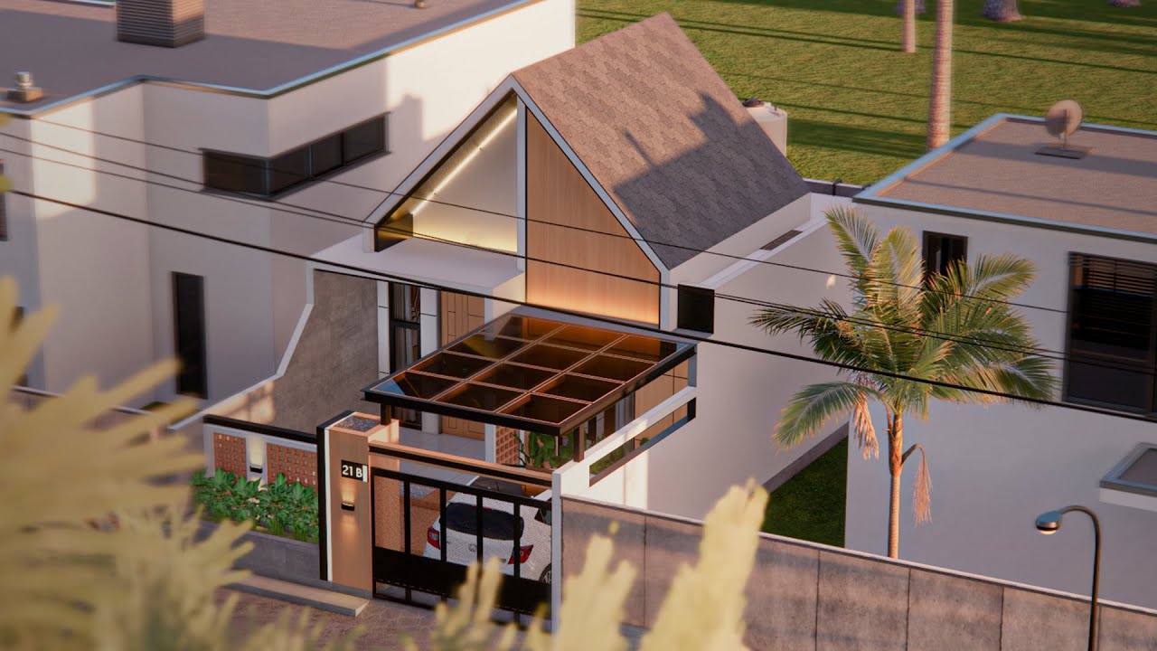 7X15 Meters Modern Minimalist Small Home Design - YouTube