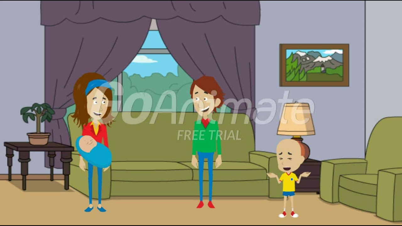 ABman03 Remakes: Caillou Calls The New Baby Weird/Grounded - YouTube