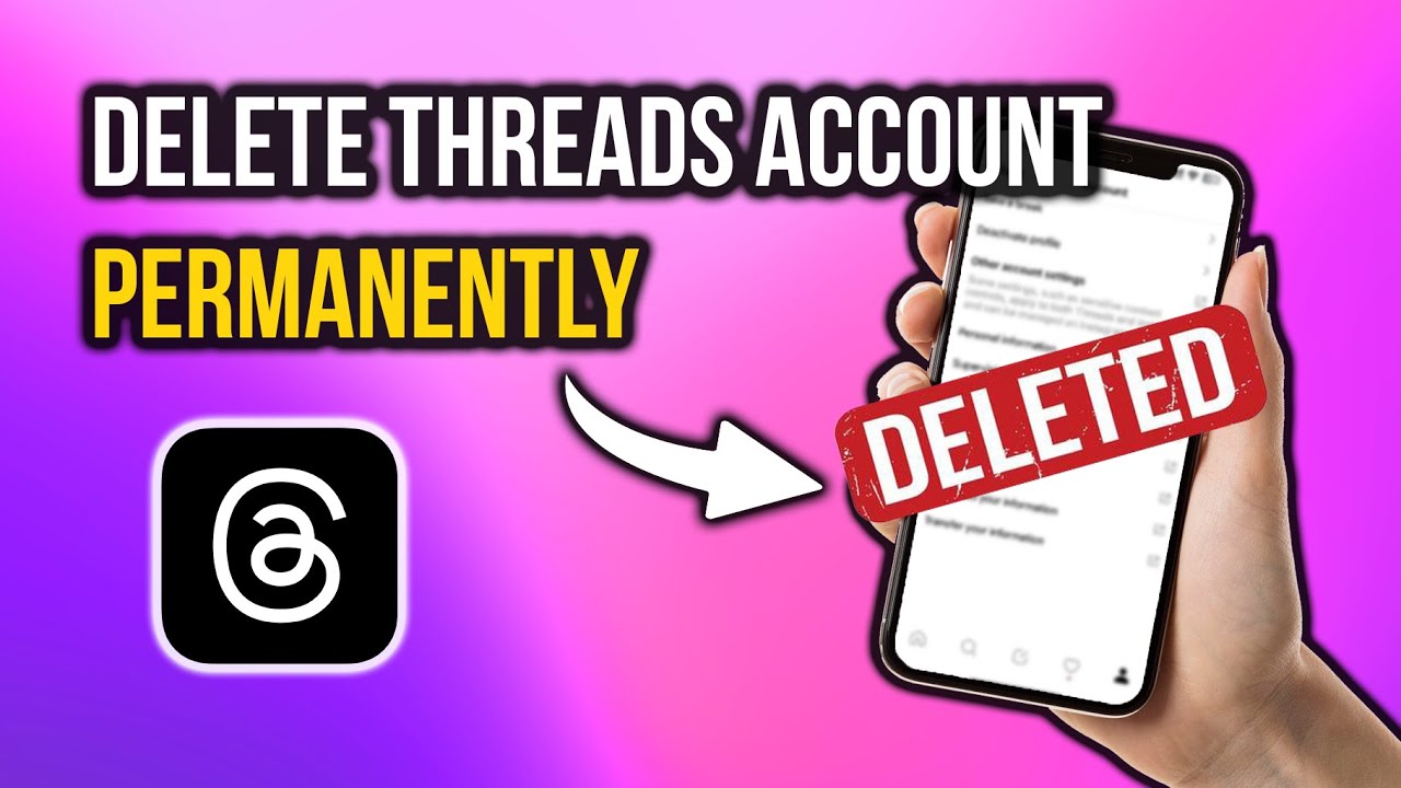 How to delete Threads Account - YouTube