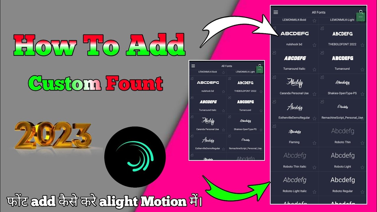 How To Add Font Alight Motion App | Custom Fount Add Kaise Kare Alight Motion | # ...