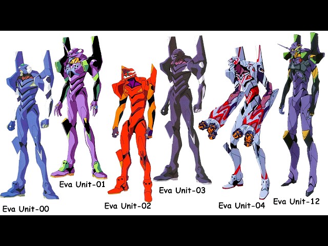 Evangelion All Eva Neon Genesis Evangelion EVA Mass Production No