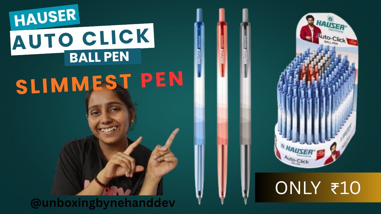 Hauser Auto-Click Pen Review: Slimmest Retractable Pen? - YouTube